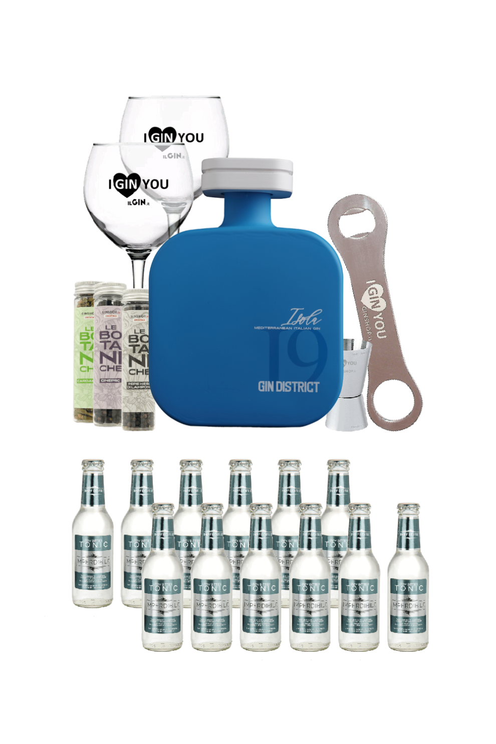 Gin District Isola – Mediterranean Italian Gin - Perfect Serve - GinShop.it